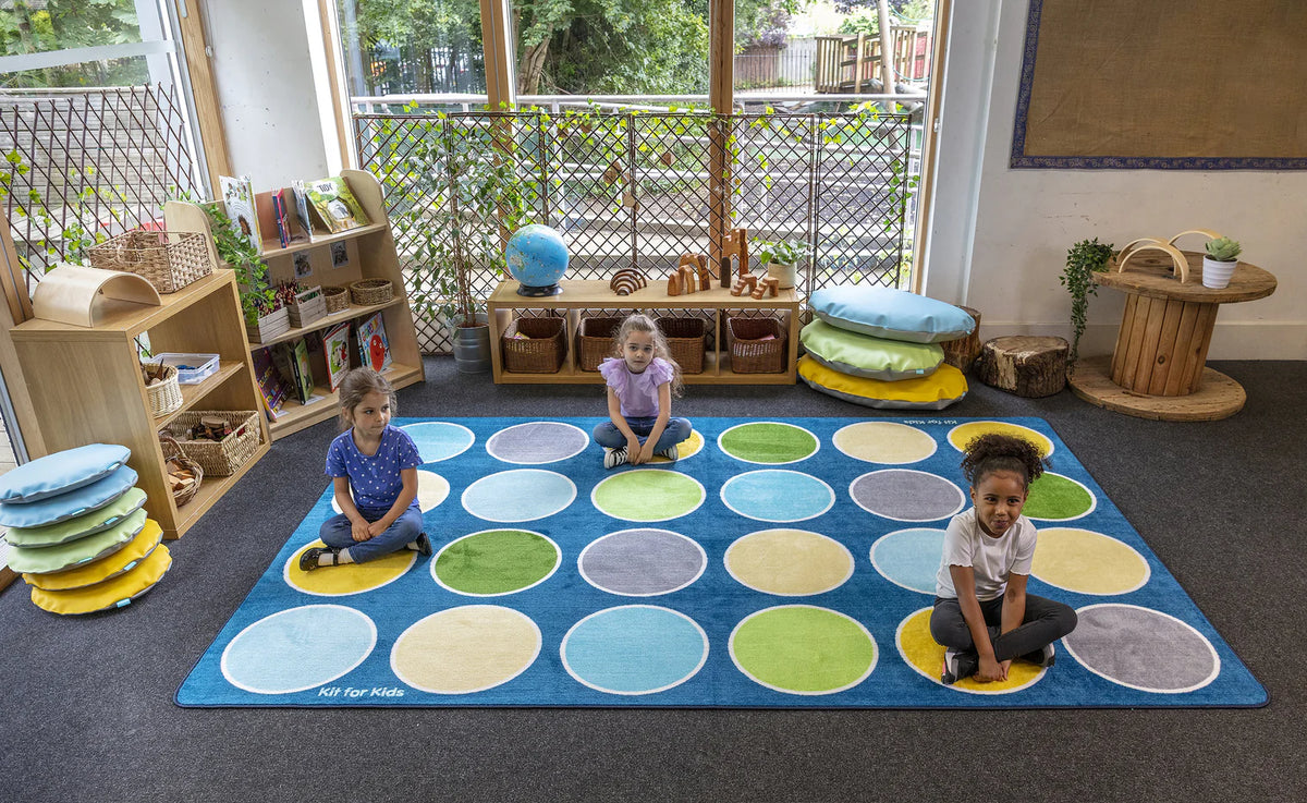 Lake Circles Rectangular Placement Carpet – Classroom Direct