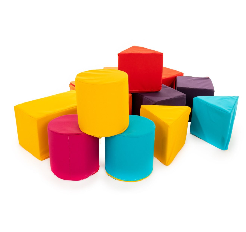 Early Years Soft Play Mini Construction Block Set (12 Pieces ...