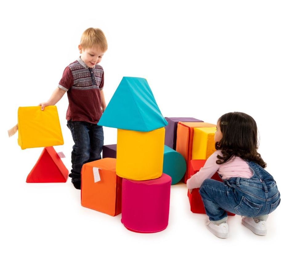 Early Years Soft Play Mini Construction Block Set (12 Pieces ...