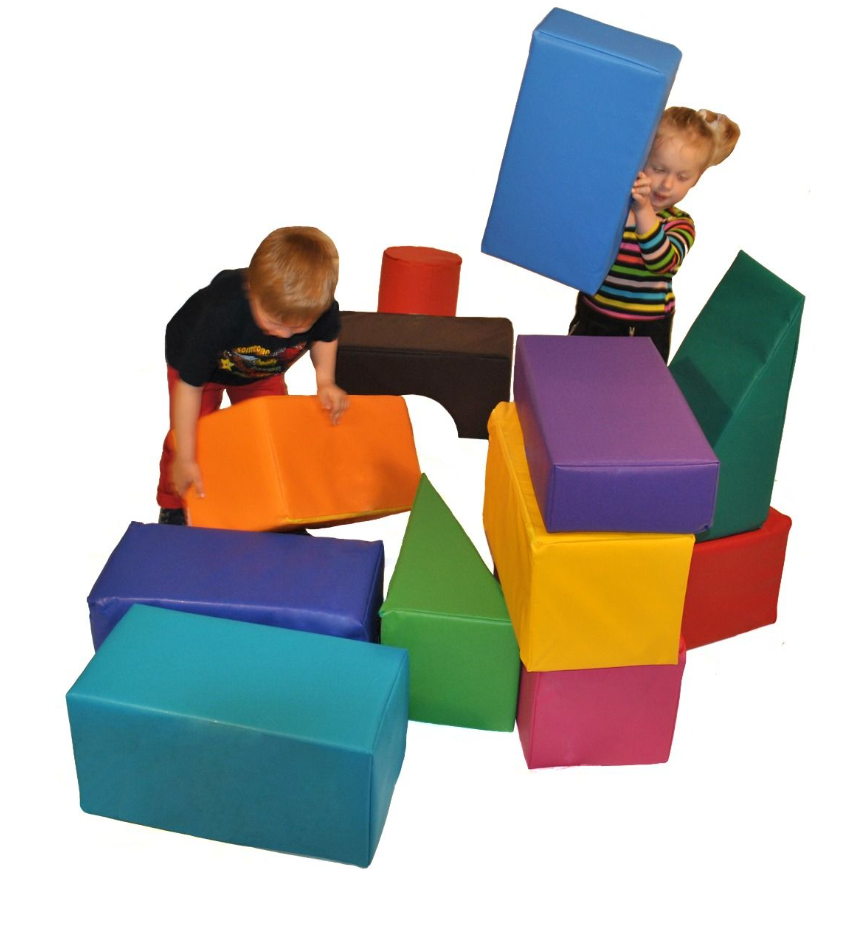 Early Years Soft Play Medium Construction Block Set (13 Pieces ...