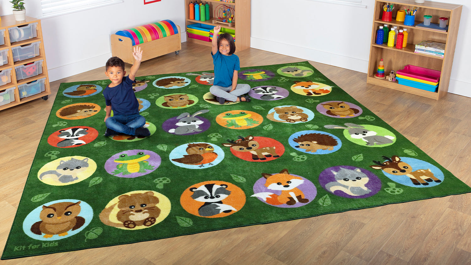 Woodland Animals Placement Carpet – Classroom Direct