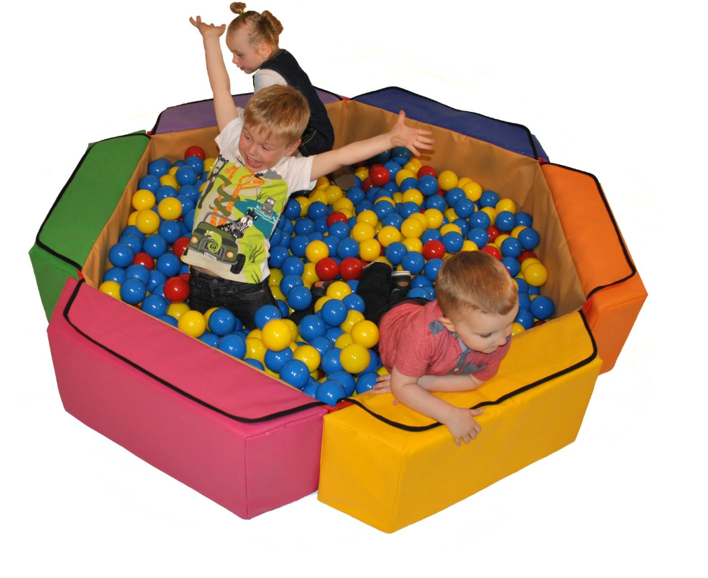 Early Years Soft Play Large Hexagonal Ball Pool with 500 Balls ...