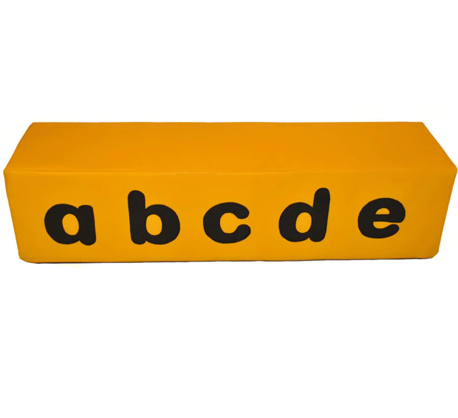 Rectangular Long Alphabet & Number Soft Play Bench - Classroom's ...