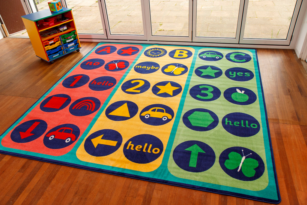 Kinder™Yes No Maybe Placement Carpet 3 x 3 metre – Classroom Direct