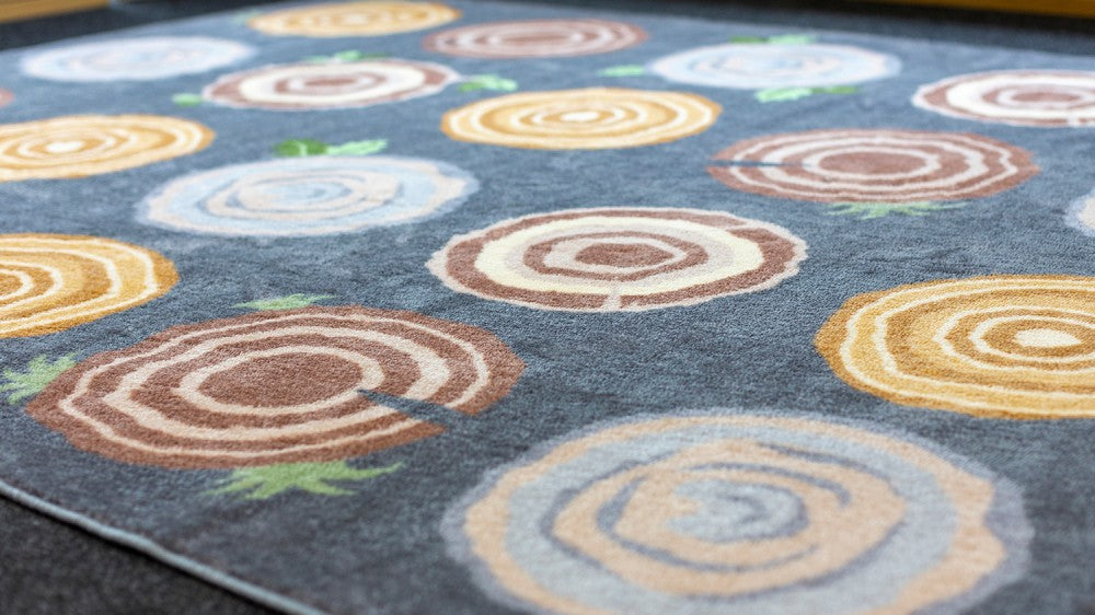 Early Years Natural World Tree Stump Placement Floor Carpet for School ...