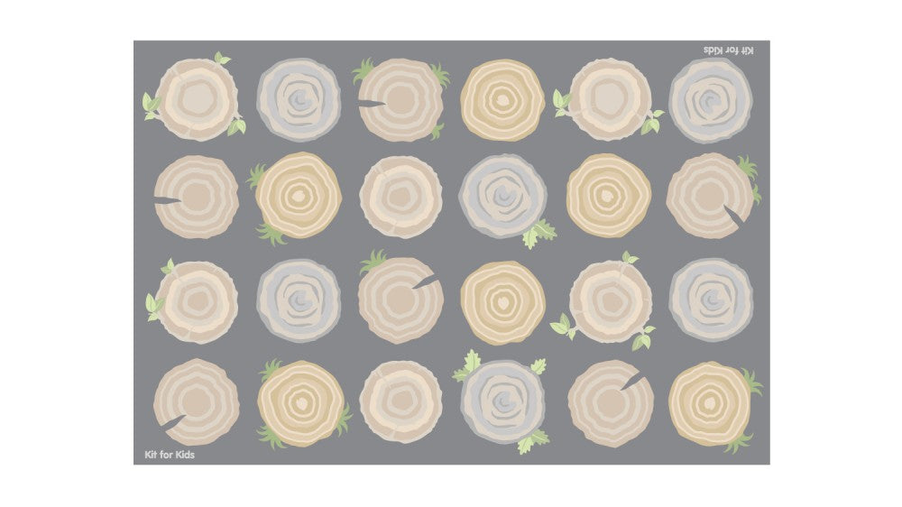 Early Years Natural World Tree Stump Placement Floor Carpet for School ...