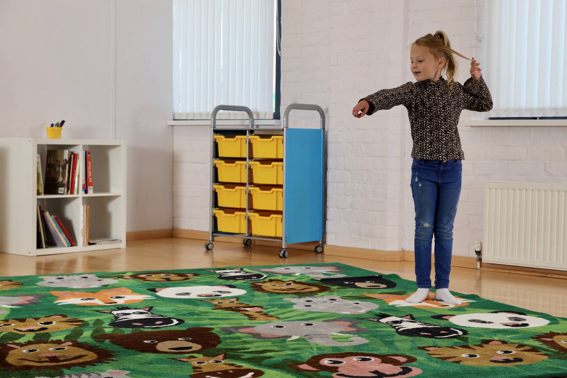 Kinder™ Wild Animals Classroom Carpet 3 x 3 metre – Classroom Direct