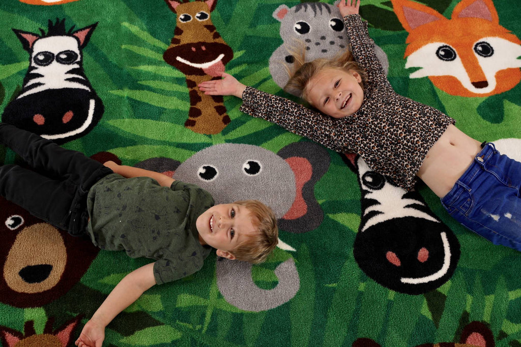 Kinder™ Wild Animals Classroom Carpet 3 x 3 metre – Classroom Direct