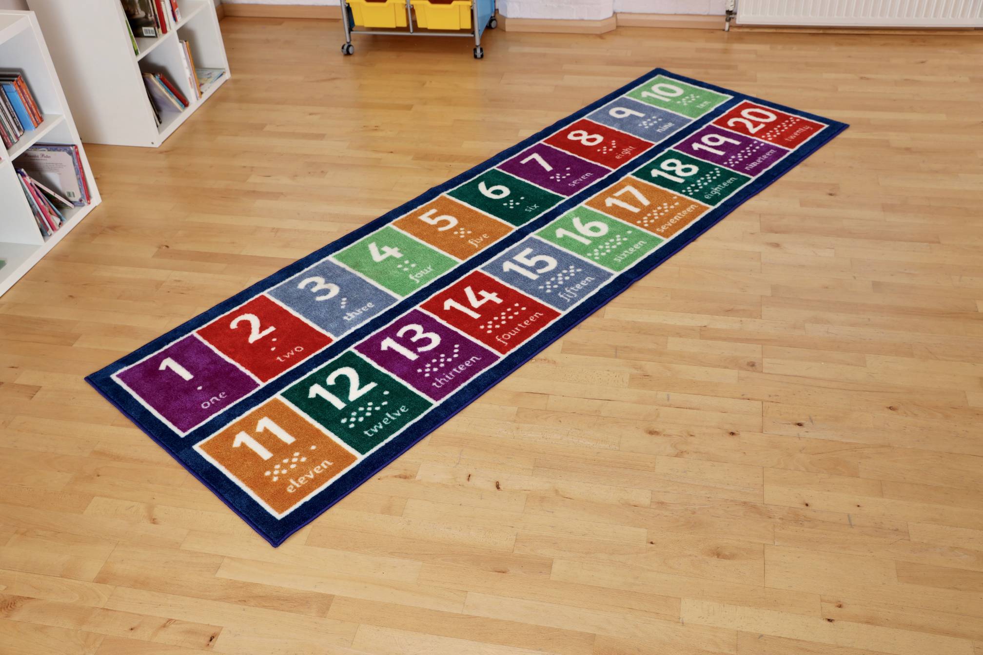 Kinder™ Number 1 to 20 Runner Carpet 3 x 1 metre – Classroom Direct