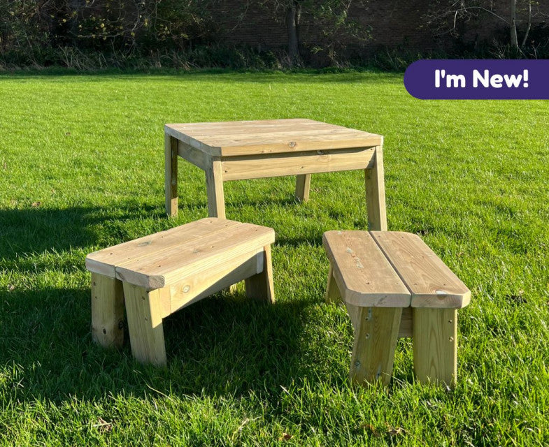 Children's Outdoor Mini Table and Benches – Classroom Direct