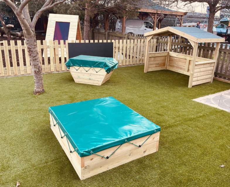 Children's Wooden Sandpit with PVC Cover – Classroom Direct