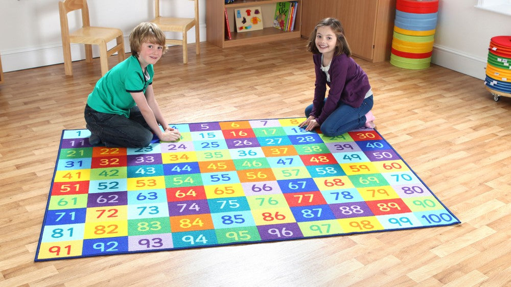 Rainbow™ 1-100 Numbers Carpet For Schools – Classroom Direct