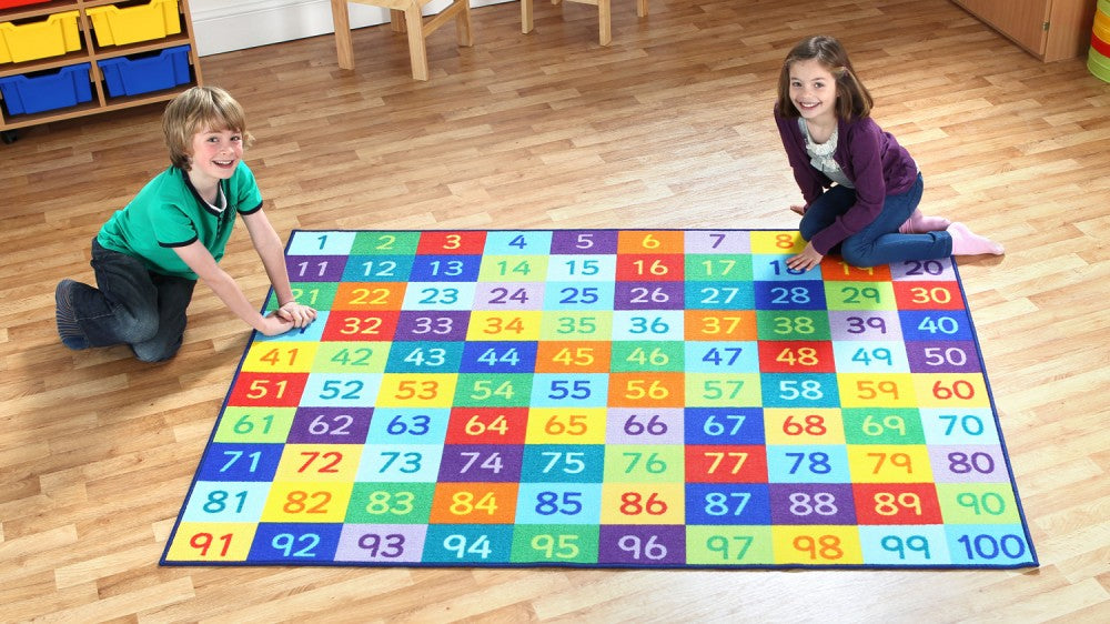 Rainbow™ 1-100 Numbers Carpet For Schools – Classroom Direct