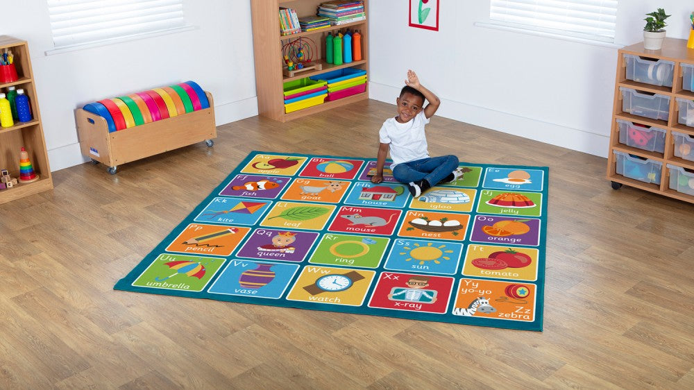 Square Alphabet Carpet For Schools 2x2m – Classroom Direct