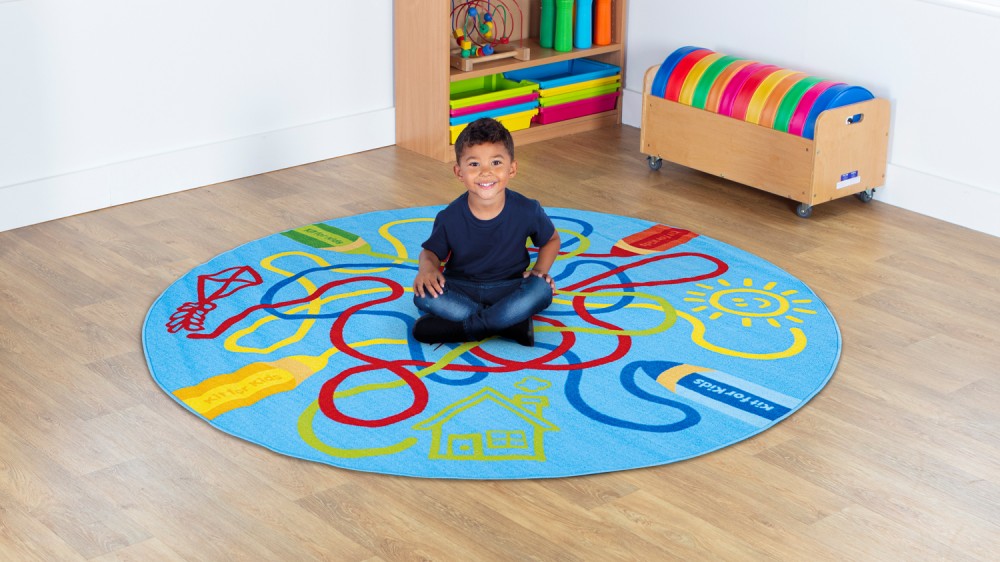 Rainbow™ Colour Tubes Carpet For Schools 2x2m – Classroom Direct