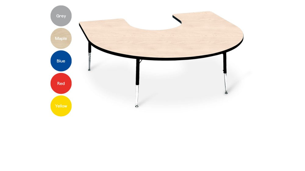 Tuf Top™ Height Adjustable Horseshoe Table – Classroom Direct