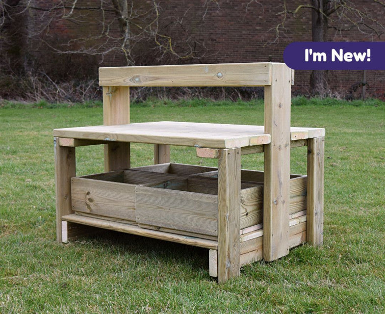Children's Wooden Workbench with Crates – Classroom Direct